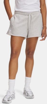 Under Armour Rival Terry Shorts (7,5 cm) für Damen Mod Grau Light Heather / Weiß XXL