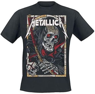 Metallica Générique Metallica Death Reaper Homme T-Shirt Manches Courtes Noir 4XL 100% Coton Regular/Coupe Standard