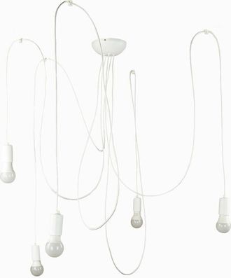 Licht-Erlebnisse Lampe à suspendre spider en blanc 5-flmg