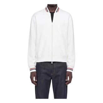 Thom Browne Browne 65 Intarsia Bomberjacke - - Jackets - Herren - Wei&szlig; - ONE SIZE