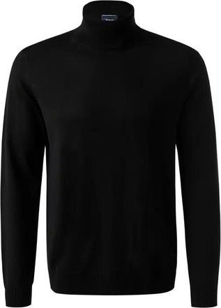 Joop Herren Pullover schwarz Merinowolle unifarben