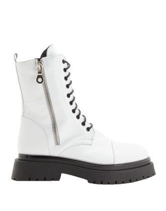 8 by YOOX LEATHER ZIP LACE-UP BOOTS