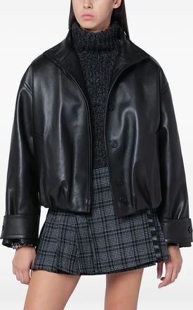 Durazzi Milano veste bomber en cuir - Noir