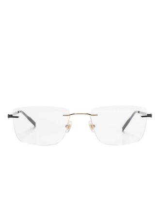 Montblanc lunettes de vue à verres rectangulaires - Noir