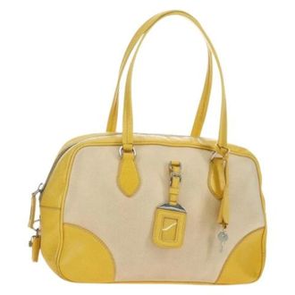 Prada Sac &agrave; main vintage Pre-owned - Femme - Pre-owned - Beige - Taille: ONE Size
