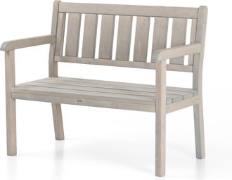 Amata Amata UNGURS Doppelbank Modernes Design - Wetterfeste Holzbank für Draußen, Terrasse, Hinterhof und Garten Feuerstellen - Ergonomischer und Langlebige