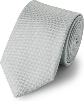 CHARLES TYRWHITT Strukturierte Krawatte aus Seide - Eisblau