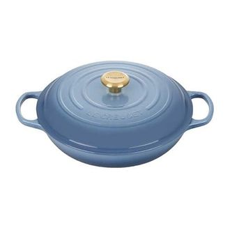 LE CREUSET Le Creuset Faitout Signature en Fonte &Eacute;maill&eacute;e, Rond, &Oslash; 30cm, 3.2 L, 5.555 kg, Chambray, 21180304344441