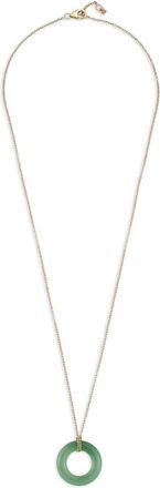 Mateo Bijoux collier Donut en or 14ct à pendentif en jade