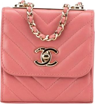 Chanel Pre-owned Chevron Mini Crossbody - Femme - Pre-owned - Rose - Taille: ONE Size