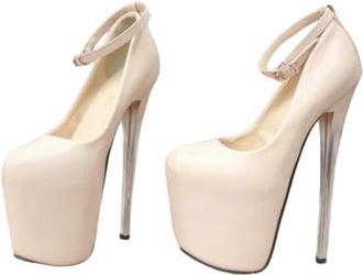 Generic YUJIEBB Chaussures &agrave; talons hauts pour femme - Grande taille 34-50 - 19 cm, Nude19cm, 39.5 EU