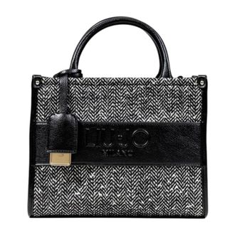 Liu Jo Femme, Sacs, Noir, Taille: ONE Size Sac Tote élégant avec motif à chevrons