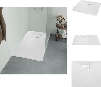 vidaXL Duschwannen - Living Duschwanne smc Wei&szlig; 90&times;80 cm - Wei&szlig;