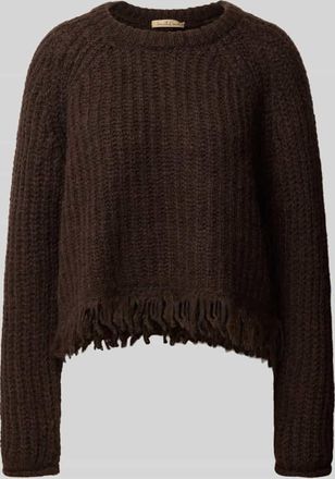 Smith & Soul Regular Fit Strickpullover aus Woll-Mix mit Fransen