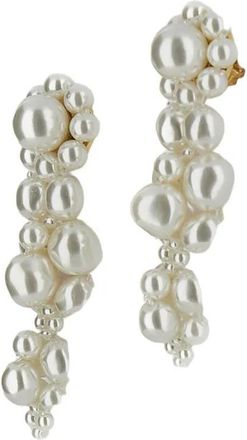 Simone Rocha Ohrringe - Drop Earrings With Cluster Of White Faux Pearls - Gr. unisize - in Mehrfarbig - f&uuml;r Damen