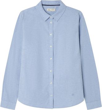 Springfield Damen Oxford Shirt In Cotton and Spandex. Embroided Logo. Hemd, blau, 38