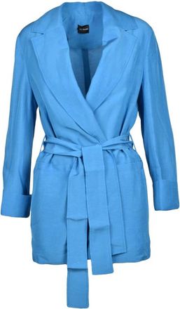 Pennyblack Femme, Manteaux, Bleu, Taille: 38 FR Belted Manteaux