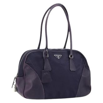 Prada Sac &agrave; main en nylon Pre-owned - Femme - Pre-owned - Violet - Taille: ONE Size