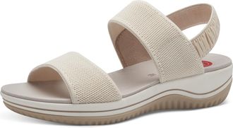 Jana Coshy Damen Sandalen flach Elastisch Vegan, Weiß (Offwhite), 38 EU