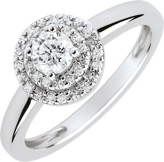 Edenly Verlobungsring Schicksal - Sonnentor - 0.25 Karat Diamant - 18 Karat Weißgold