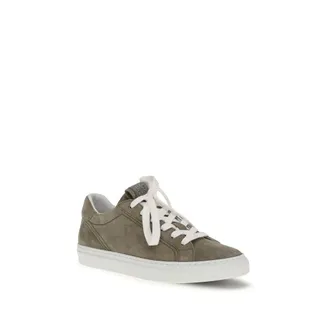 Brunello Cucinelli Womens Gray Calf Leather Bos Taurus Sneakers