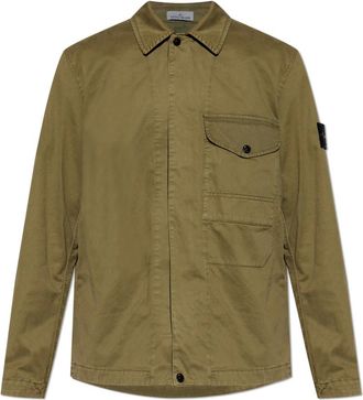 Stone Island Homme, Chemises, Vert, Taille: XL Pocket Shirt