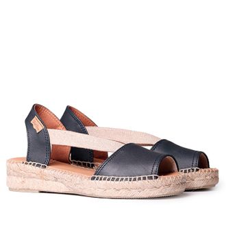 Toni Pons Leather Espadrille- Etna 38 Navy