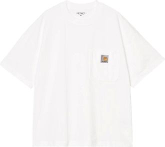 Carhartt Work in Progress Homme, Tops, Blanc, Taille: M S/S Work Pocket T-Shirt