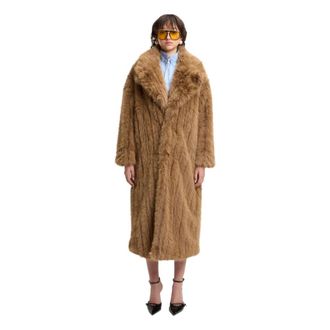 Weili Zheng Femme, Manteaux, Beige, Taille: 40 FR F25Cl01 Manteau en fausse fourrure