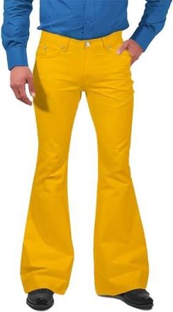 Generic Pantalon &eacute;vas&eacute; pour homme - Coupe ajust&eacute;e - Pantalon r&eacute;tro habill&eacute; - Pantalon de soir&eacute;e disco &eacute;vas&eacute; - Pantalon vintage extensible - Pantalon bootcut g