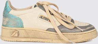 Autry Medalist Low Super Vintage zweifarbige Leder-Sneaker mit Used-Effekt