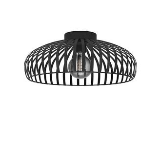 Eglo Deckenlampe Mogano 3, Deckenleuchte im monochromen Design, Wohnzimmerlampe aus Metall in Schwarz, Lampe Decke, Flurlampe mit E27 Fassung, &Oslash; 43 cm