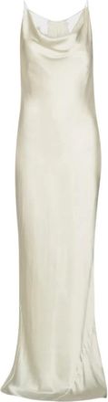 Rotate Rotate Birger Christensen, Femme, Robes, Beige, Taille: 36 FR Robe Longue Nuisette Cr&egrave;me