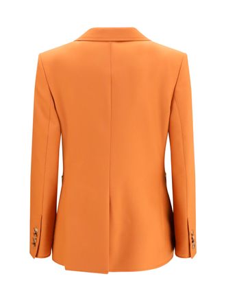 Chlo&eacute; Womens Blazer Straight-Cut Wool Tannish Red Merino Jacket