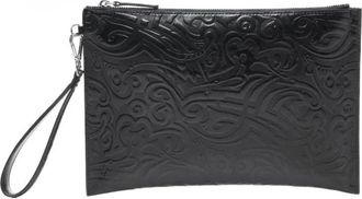 John Richmond Homme, Sacs, Noir, Taille: ONE Size Pochette &agrave; Motif Gaufr&eacute;