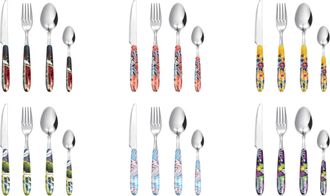 Excelsa Kimono Besteckset 24-teilig, Edelstahl, Griff aus Kunststoff