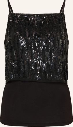 Riani Riani Mesh-Top Mit Pailletten schwarz