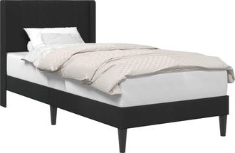 vidaXL Struttura Del Letto Con Testiera Nero 90 X 190 Cm Velluto Vidaxl