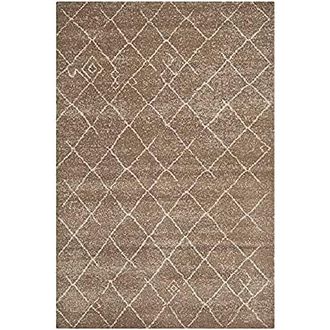 Safavieh Traditionell Teppich für Wohnzimmer, Esszimmer, Schlafzimmer - Tunisia Collection, Kurzer Flor, Braun, 155 X 229 cm