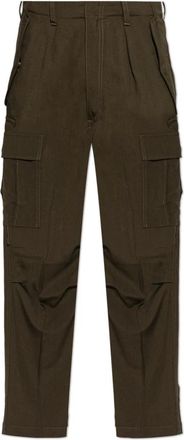 Tom Ford Homme, Pantalons, Vert, Taille: W32 Pantalon Cargo Reps en Laine Cachemire et Soie