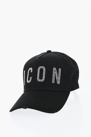Dsquared2 ICON Solid Color Cap with Studded Detail size Unica