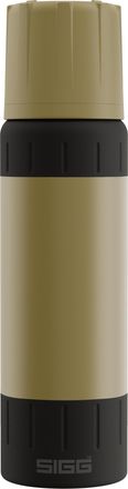 Sigg Isolierte Trinkflasche - Thermosflasche Alpine Star Caramel Sand mit Becher - 20 St. Hei&szlig;, 72 St. Kalt - Kompakt & Robust - Auslaufsicher - BPA-frei -