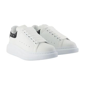 Alexander McQueen Womens Leather Oversized Sneaker White Calfskin
