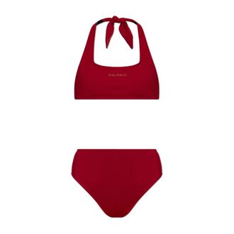 Balmain Zweiteiliger Badeanzug - - Swimwear - Damen - Rot - M