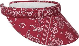 LIPODO Visière Paisley Femme - Casquette pour de Soleil avec Été Printemps-été - Taille Unique Rouge