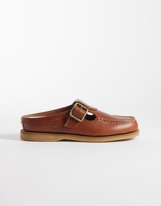 Timberland Classic - Mules bateau en cuir - Marron