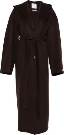 Sportmax Knielanger Mantel - Dunkelbraun