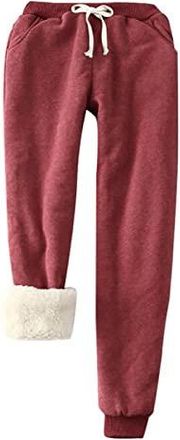 Generic Pantalon de surv&ecirc;tement pour homme avec doublure en polaire pelucheuse - Grande taille - Couleur unie - V&ecirc;tements de printemps - Legging Harun d&eacute;contr
