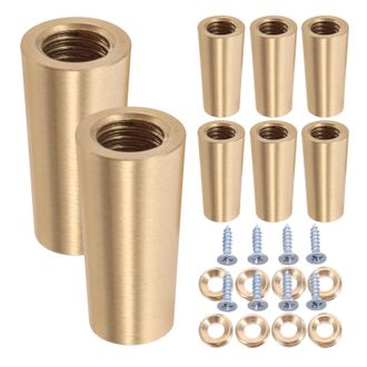 Hemobllo Robuste M&ouml;belbeine aus Messing 8 St&uuml;ck Dekorative F&uuml;&szlig;e f&uuml;r Holztabletts und Servierbretter 30mm Hohe F&uuml;&szlig;e mit Rutschfester Unterseite f&uuml;r K&uuml;chen und W