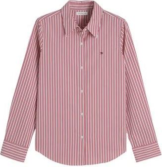 Tommy Hilfiger Chemise ray&eacute;e &agrave; logo brod&eacute; en coton